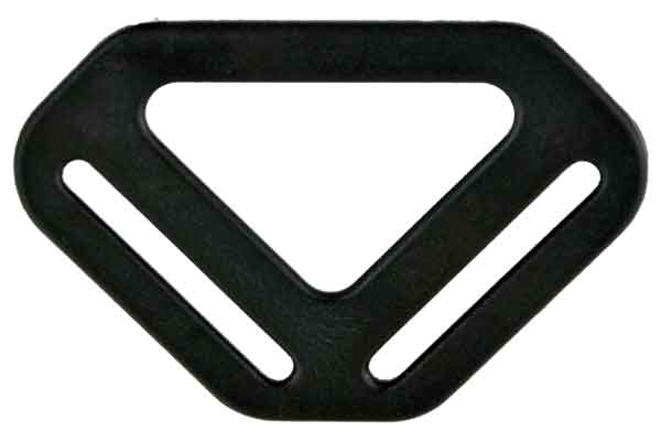 SUSPENDER TRIANGLE 1 1/2''BLK PLASTIC